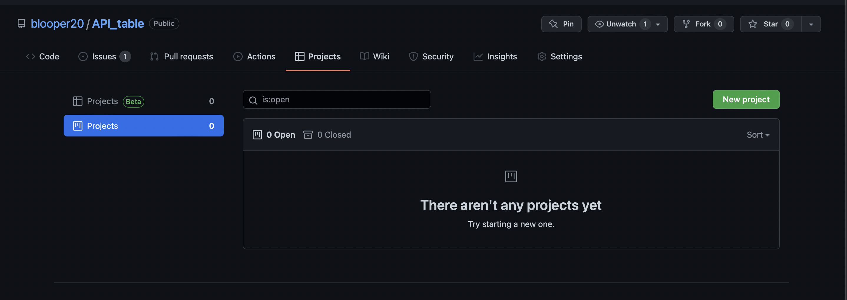 IFP 겨울방학 프로젝트 | GitHub Projects 설정